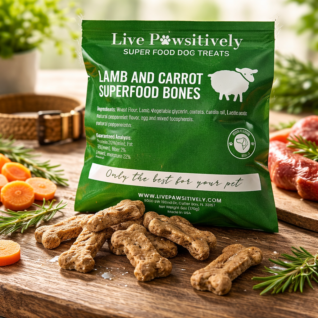 Lamb and Carrot Superfood Bones for Dogs | Live Pawsitively